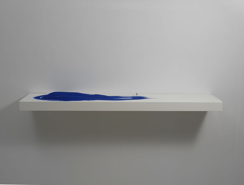 Liliana Porter - Forced Labor (blue sand)